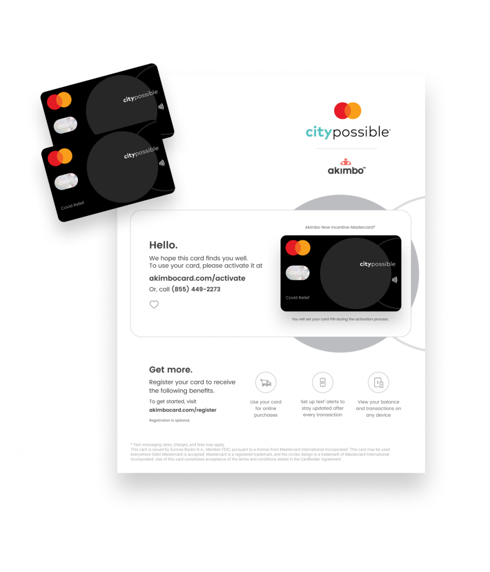 Provide Covid Relief | Akimbo Card
